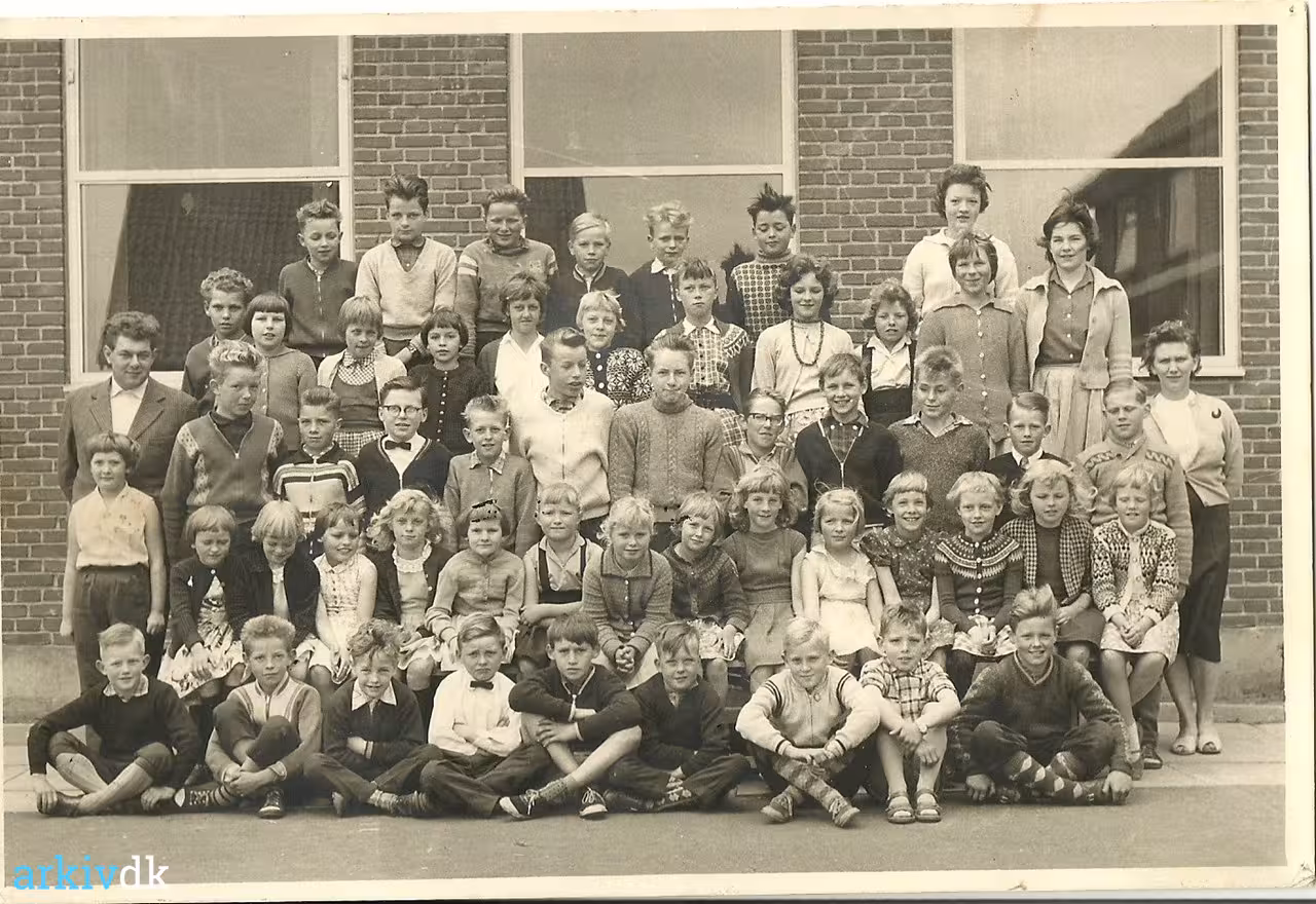 arkiv.dk | Skolebillede Gammelby Skole 1961