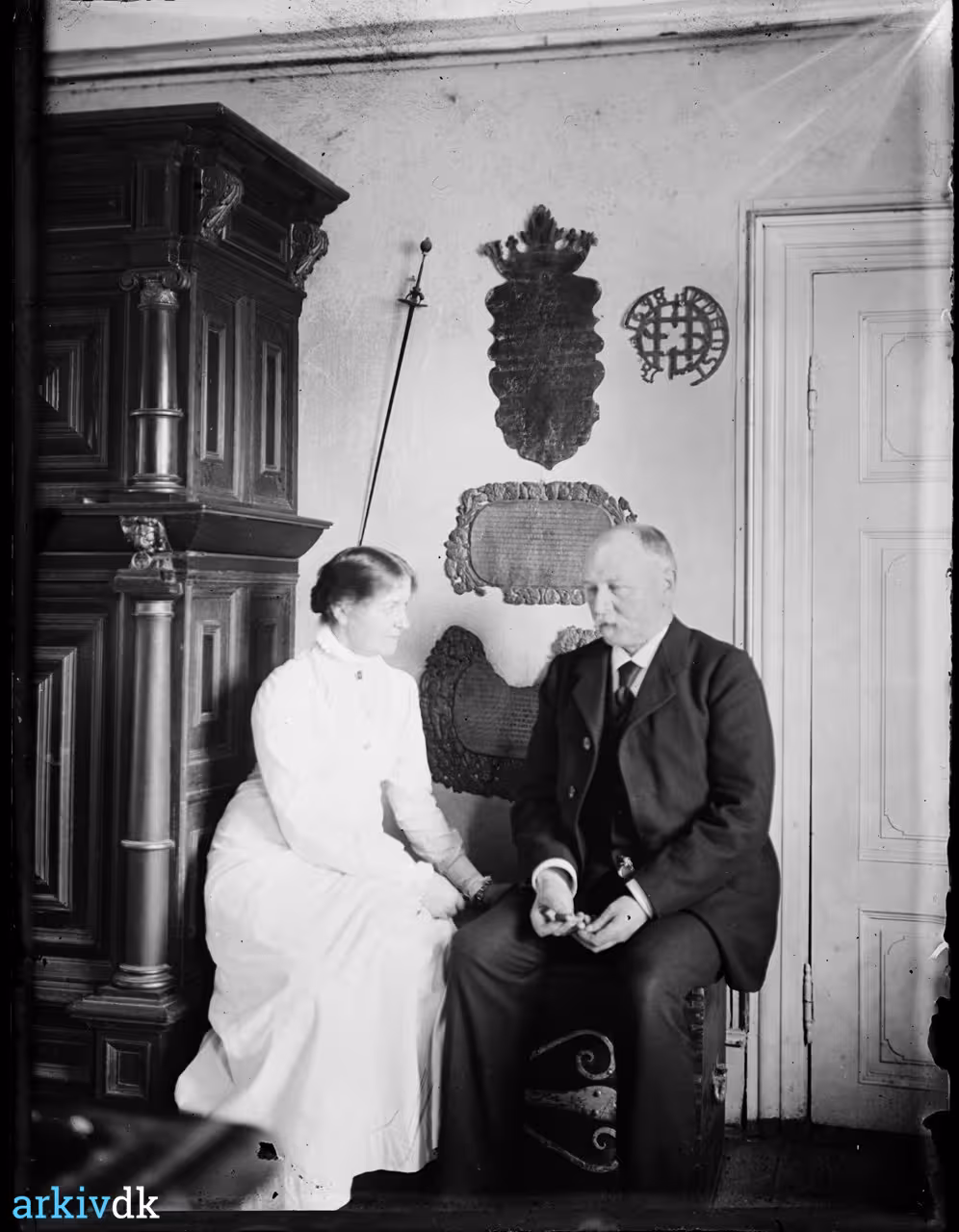 arkiv.dk | Bothilde og Frederik Dahl på Buderupholm.