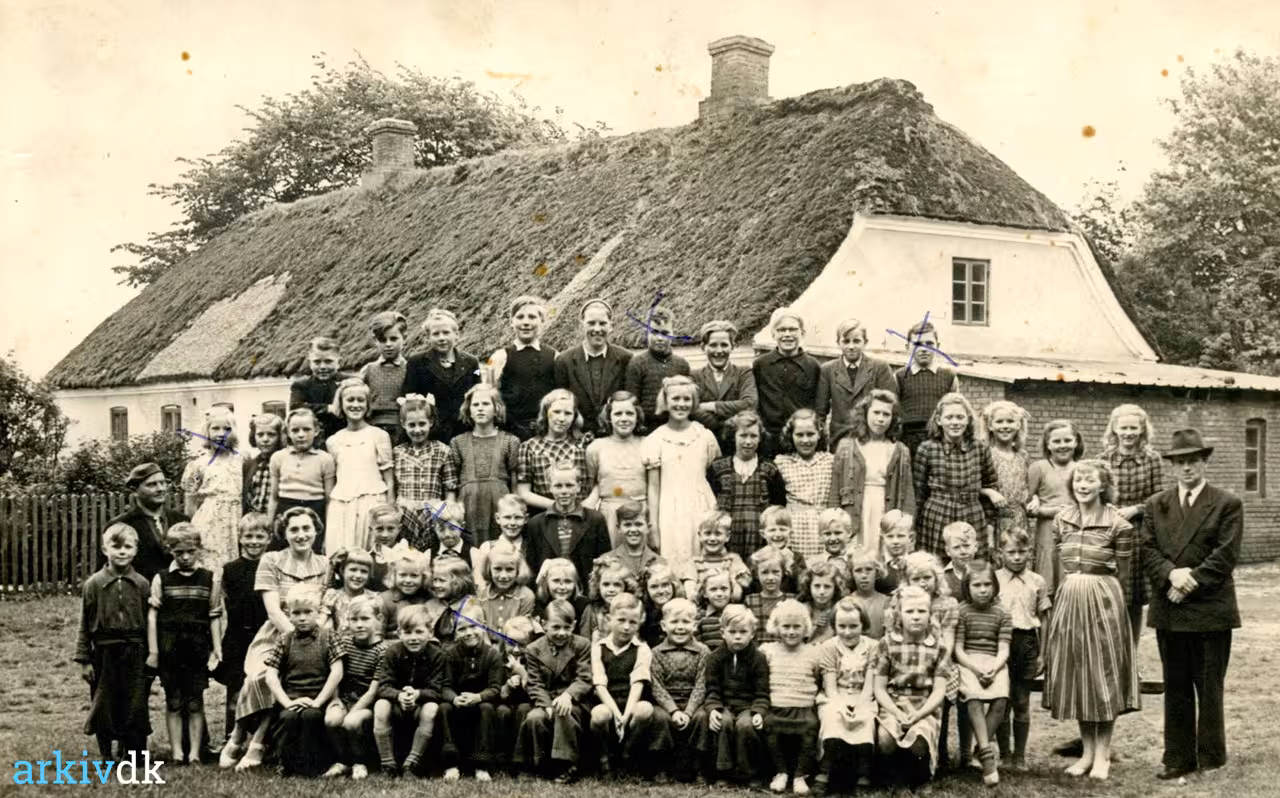 arkiv.dk | Mønsted skole, elever 1949-1950.